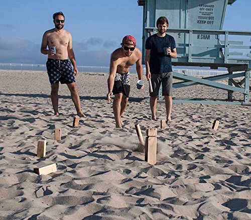 Yard Games Kubb Premium Size Outdoor Tossing Game with Carrying Case, Instructions, and Boundary Marker