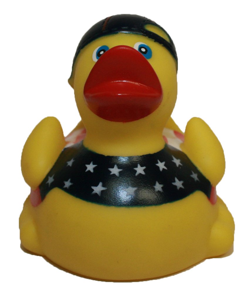 Rubber Duck Patriotic Stars & Stripes, Waddlers Brand American Patriotic Rubber Ducks That Race Upright July 4th Rubber Duck Race. Kids Bath Toy Birthday Party & Baby Shower Gift