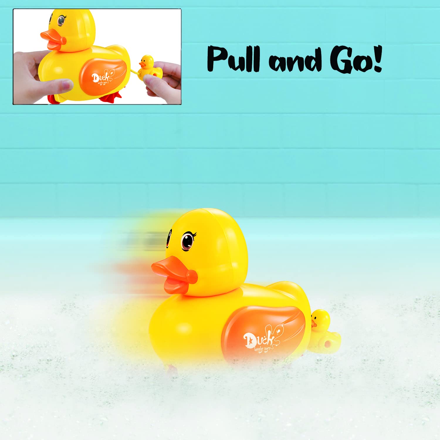 6 PCS Swimming Wind Up Bath Toys - Sea Animals in The Bathtub Windup Motorized Kids Water Bathtime Fun