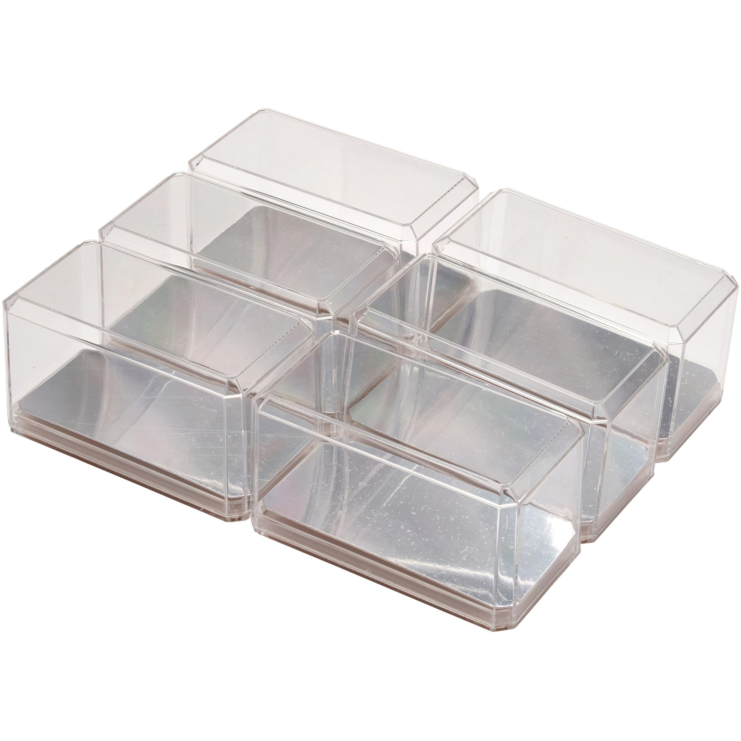 Pioneer Plastics 164CD Clear Plastic Display Case for 1:64 Scale Cars (Mirrored), 3.5" W x 1.625" D x 1.75" H (Mailer Box), Pack of 20