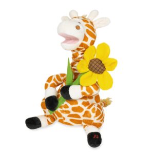 Cuddle Barn - Gerry | Giraffe Animated Stuffed Animal Plush, Neck Grows and Mouth Moves Sings Your Love Lifts Me Higher 12 inches