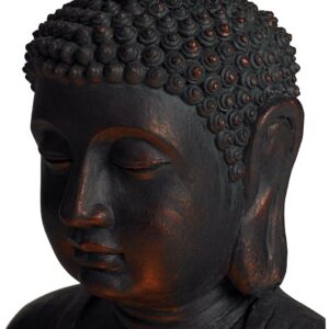 Meditating Zen Buddha Outdoor Water Fountain 27 1/2" High with LED Light Meditation Decor for Table Desk-Top Garden Yard Patio Porch Home Bedroom House Living Room Exterior - John Timberland