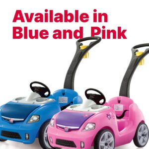 Step2 Whisper Ride II Buggy Kids Push Car, Ride On Toy, Stroller Substitute, Includes Seat Belt & Horn, Made of Durable Plastic, Max Weight 50 lbs., For Toddlers 1.5-4 Years Old, Blue