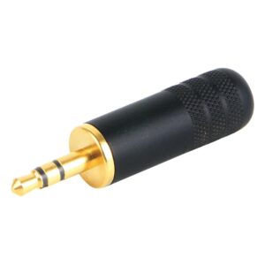 switchcraft 35hdbau 3.5mm stereo plug with black handle and gold plug-by-switchcraft