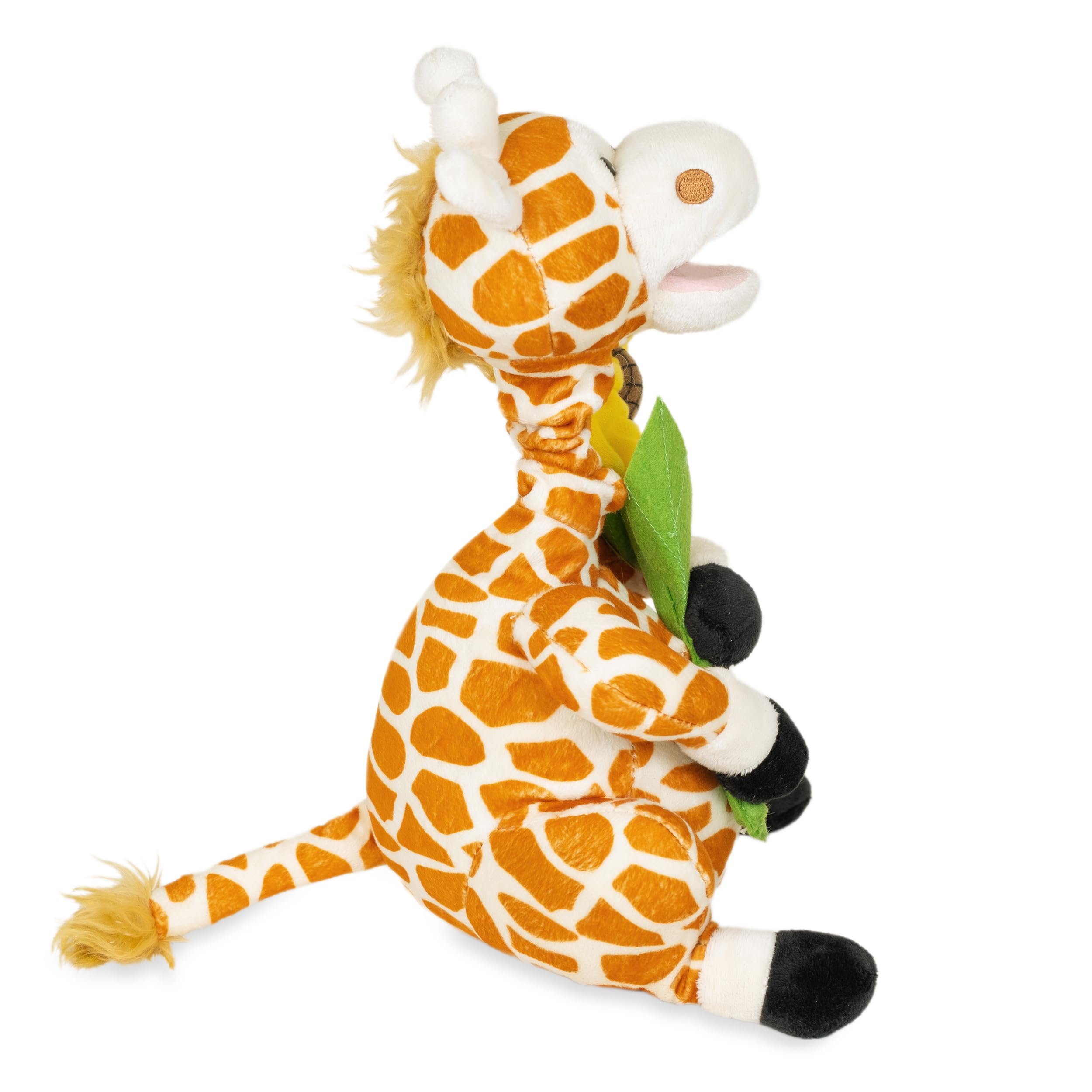 Cuddle Barn - Gerry | Giraffe Animated Stuffed Animal Plush, Neck Grows and Mouth Moves Sings Your Love Lifts Me Higher 12 inches