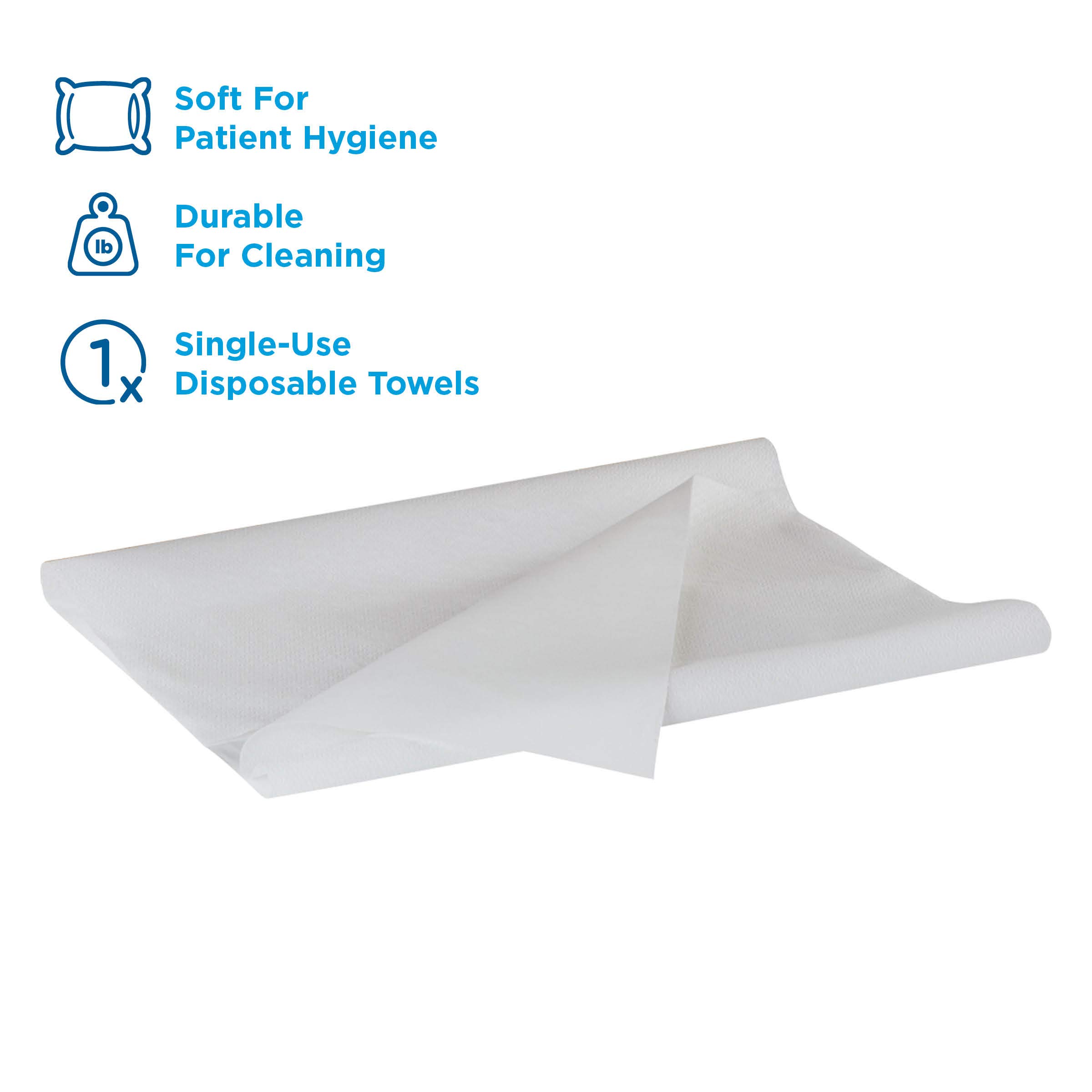 Pacific Blue Select A300 Disposable Patient Care Bath Towel by GP PRO (Georgia-Pacific),1/2-Fold, White, 80540,1 Box of 200 Towels