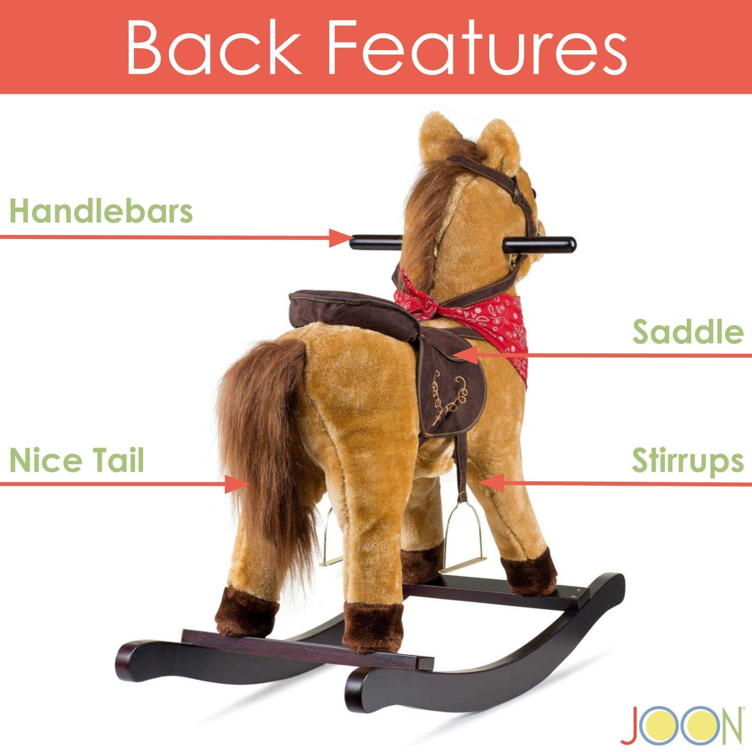 JOON Cowboy Rocking Horse - Tan Brown