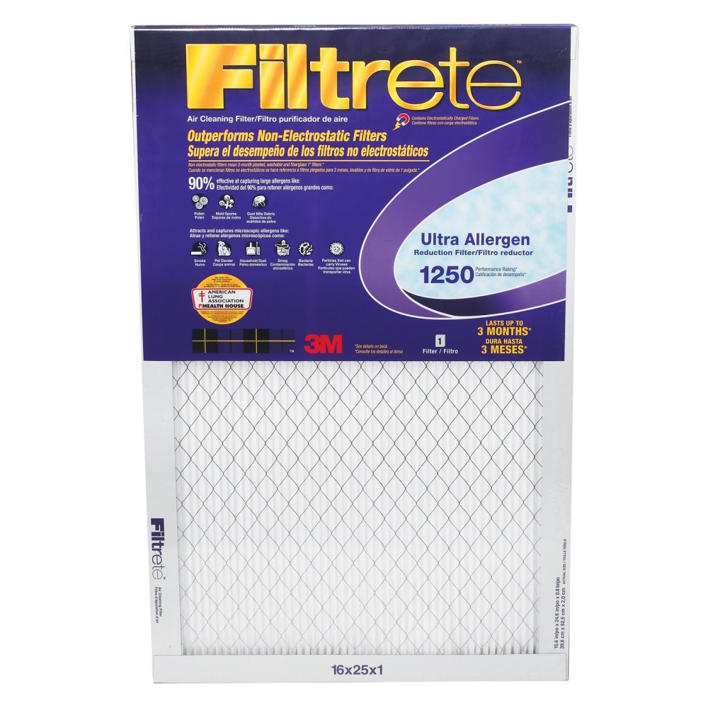 3M Filtrete 25 in. H x 16 in. W x 1 in. D 12 MERV Air Filter