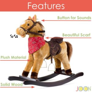 JOON Cowboy Rocking Horse - Tan Brown