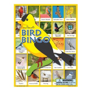 lucy hammett - bird bingo game - 6 unique picture boards, 42 informative cards - family learning fun for all ages