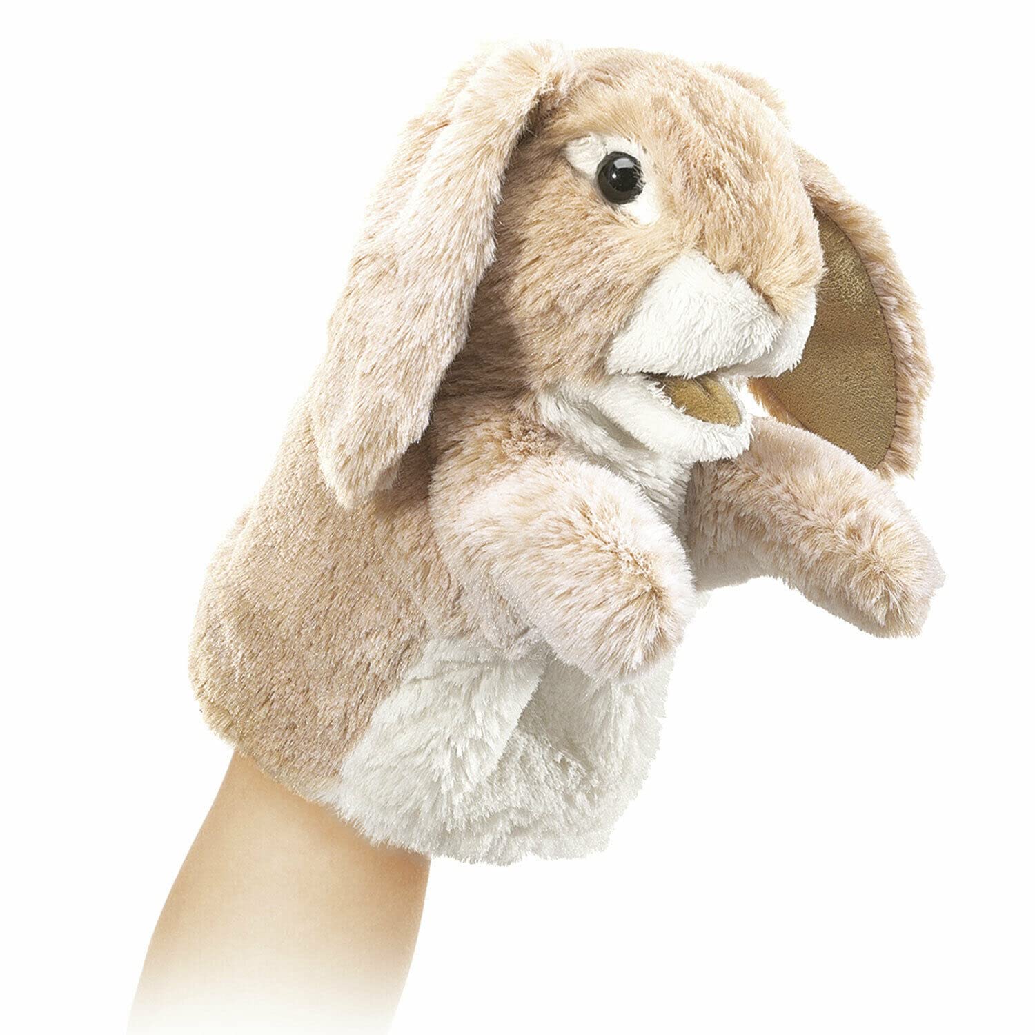 Folkmanis Little Lop Rabbit Hand Puppet White