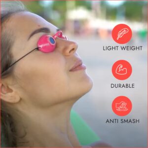 Super Sunnies UV Eye Protection FDA compliant Tanning Goggles Eyeshields, 2 Pairs in Random Colors