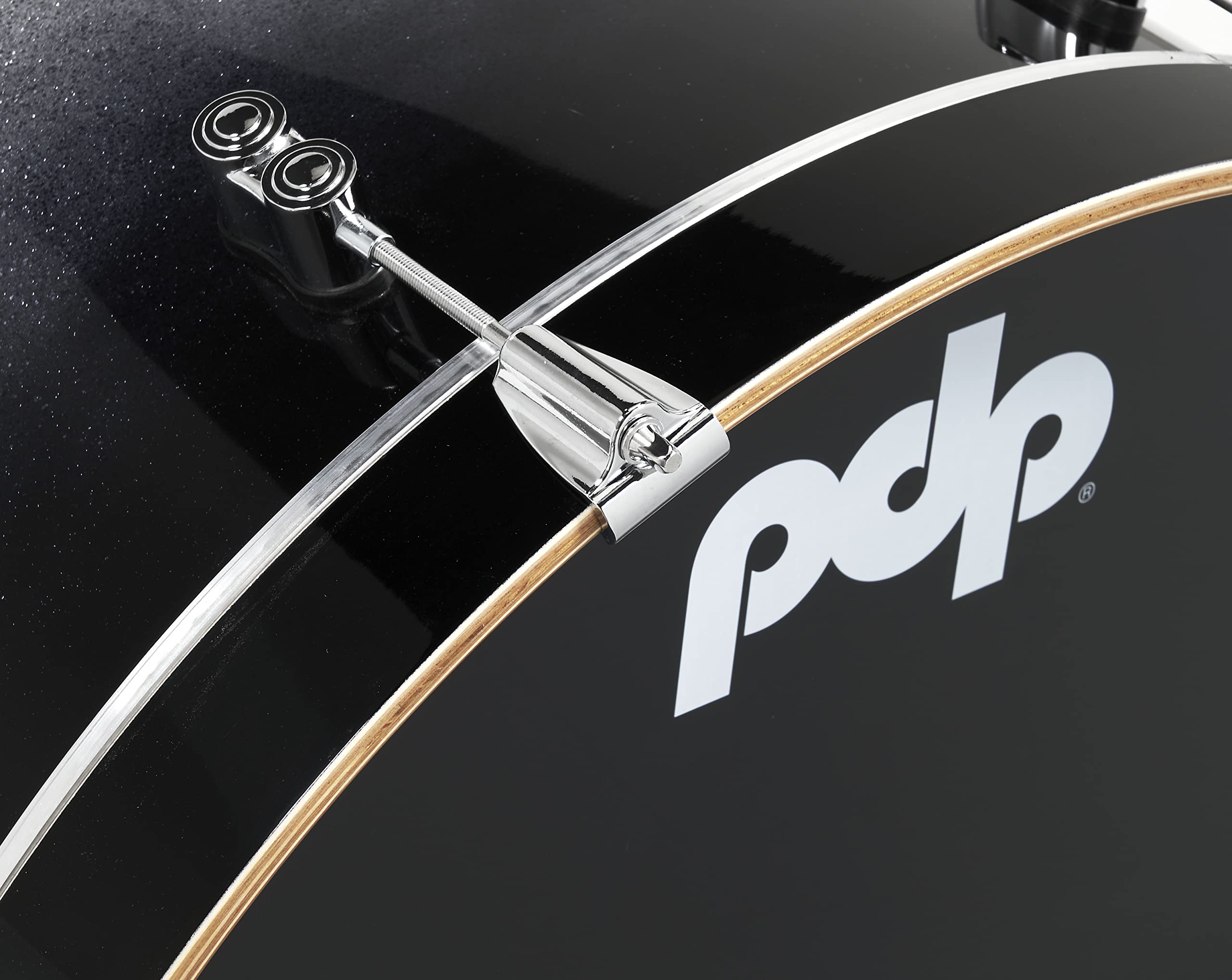 PDP By DW 7-Piece Concept Maple Shell Pack with Chrome Hardware Silver to Black Fade