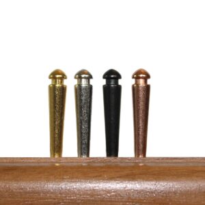 WE Games Easy-Grip Metal Cribbage Board Pegs and Velvet Pouch - Set of 12 Pins (3 Brass, 3 Chrome, 3 Black, 3 Copper)