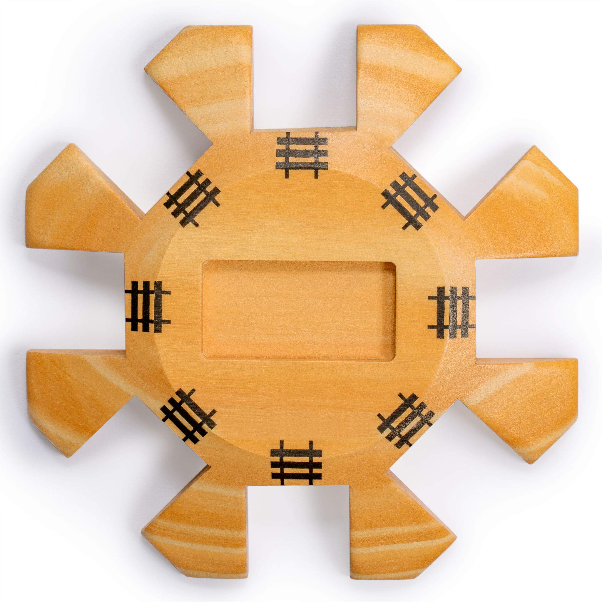 Yellow Mountain Imports Mexican Train Dominoes Accessory Set (5.8-Inch Wooden Hub Centerpiece, Die-Cast Metal Train Markers, and 60-Sheet Scorepad)