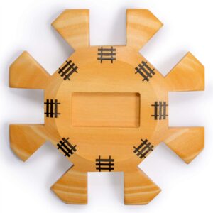 Yellow Mountain Imports Wooden Hub Centerpiece for Mexican Train Dominoes Game (up to 8 Players) - 5.8 Inches