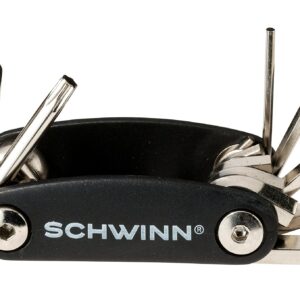 Schwinn 9 in 1 Multi-Purpose Tool Kit for Bikes, Compact and Convenient Design, Hex Wrenches, Phillips Screwdriver, and T25 Torx wrench