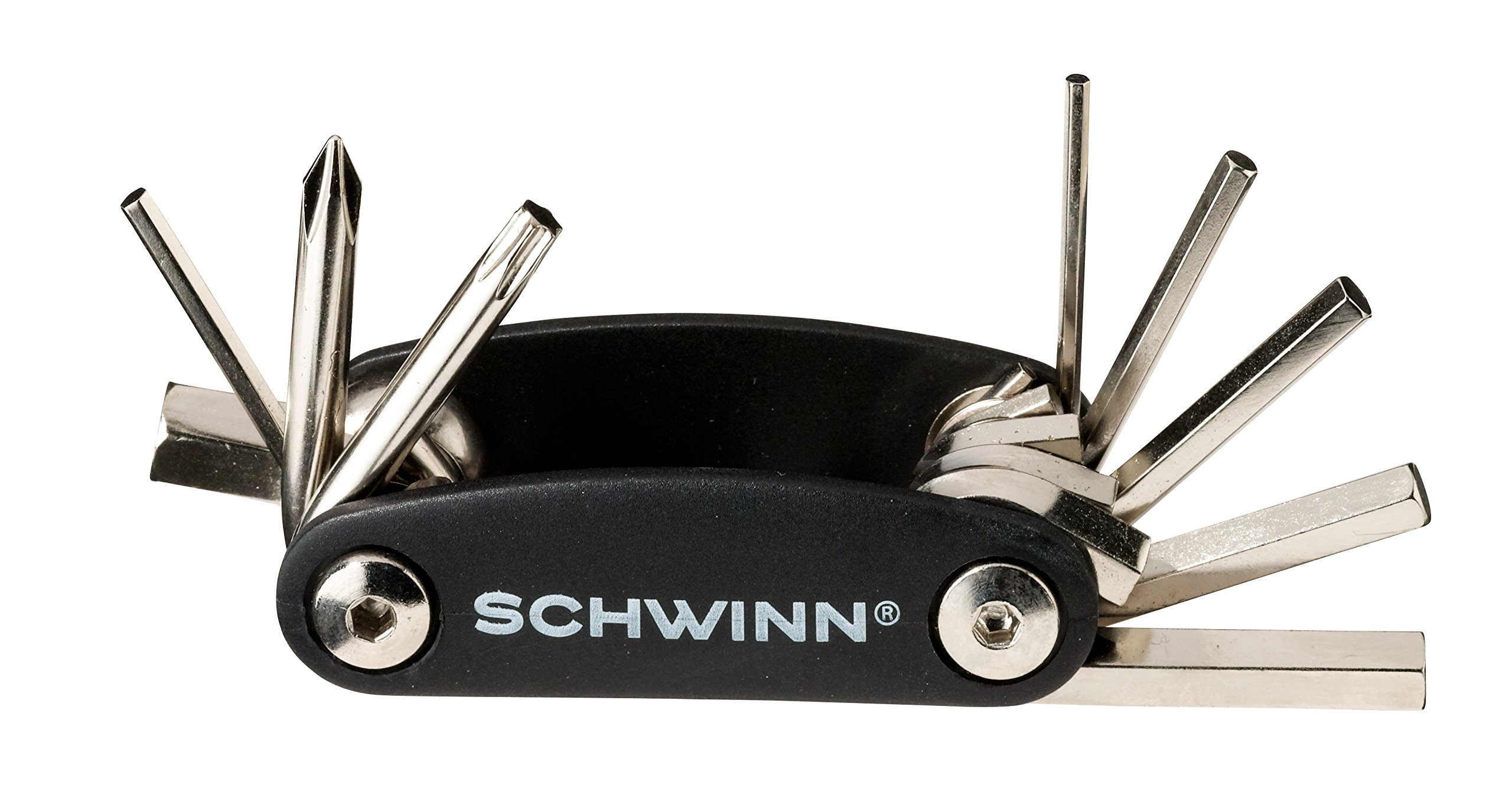 Schwinn 9 in 1 Multi-Purpose Tool Kit for Bikes, Compact and Convenient Design, Hex Wrenches, Phillips Screwdriver, and T25 Torx wrench