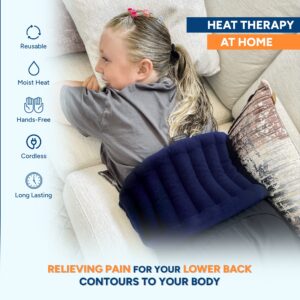 SunnyBay Microwave Heating Pad, Microwavable Moist Hot or Cool Bean Bag Wrap for Neck, Shoulder, Knee, or Back Pain with Fastening Straps, 10x18 Inch Heating Area, 2.8 Lbs, FSA HSA Approved, 58 Inches