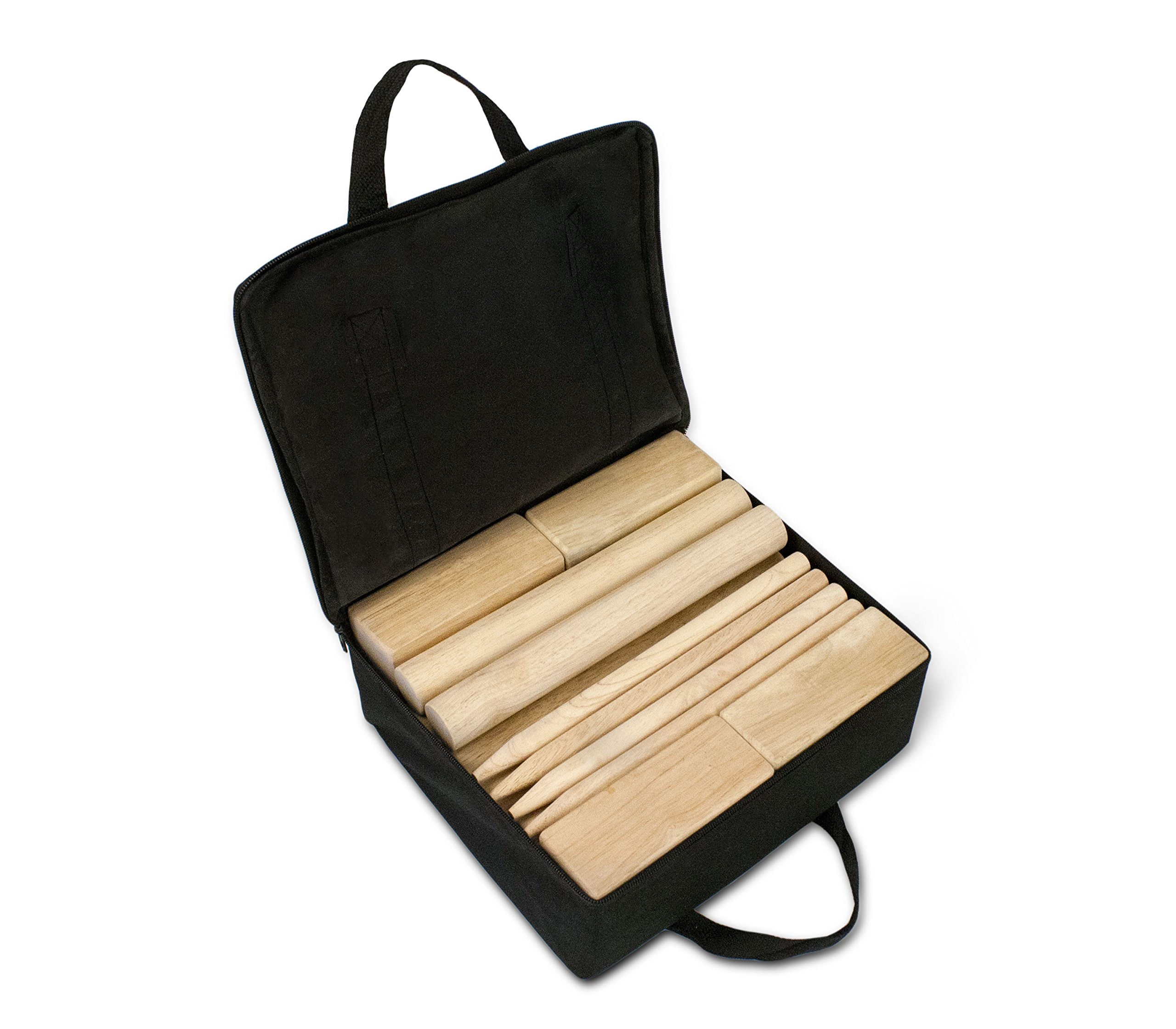 Yard Games Kubb Premium Size Outdoor Tossing Game with Carrying Case, Instructions, and Boundary Marker