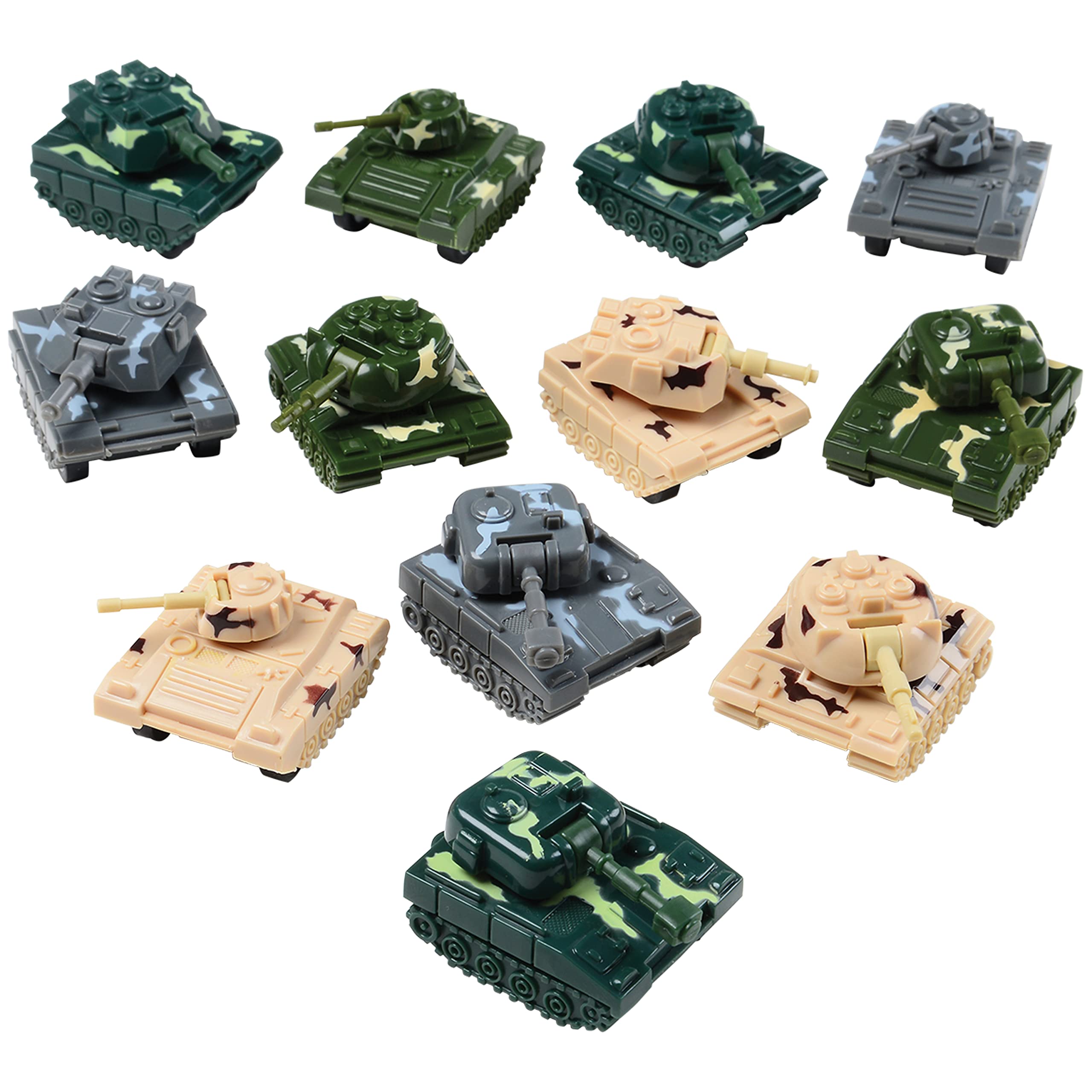 Kid Fun Pull Back Tanks, Army Toys for Imaginative Play, Use Toy Cars with Little Army Men, Toys for Kids, Ages 3 Years