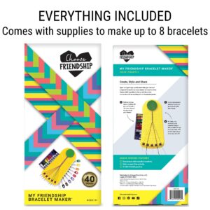 Choose Friendship, My Friendship Bracelet Maker®, 20 Pre-cut Threads - Makes Up to 8 Bracelets (Craft Kit, Kids Jewelry Kit, Gifts for Girls 8-12)