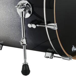 PDP By DW 7-Piece Concept Maple Shell Pack with Chrome Hardware Silver to Black Fade