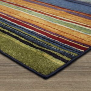 Mohawk Home Rainbow Stripe 1' 8" x 2' 10" Area Rug - Multicolor - Perfect for Living Room, Dining Room, Office