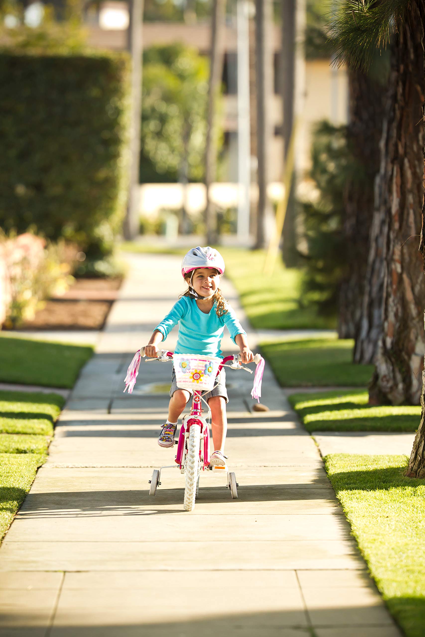 Schwinn Bike Basket for Kids With Light-Up Flowers, Front Handlebar, Bicycle Accessories for Boys and Girls, Fits Most Bikes