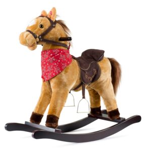 joon cowboy rocking horse - tan brown