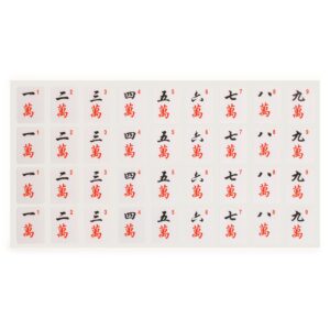 Yellow Mountain Imports Set of 180 American Mahjong Tile Decal Stickers - Made