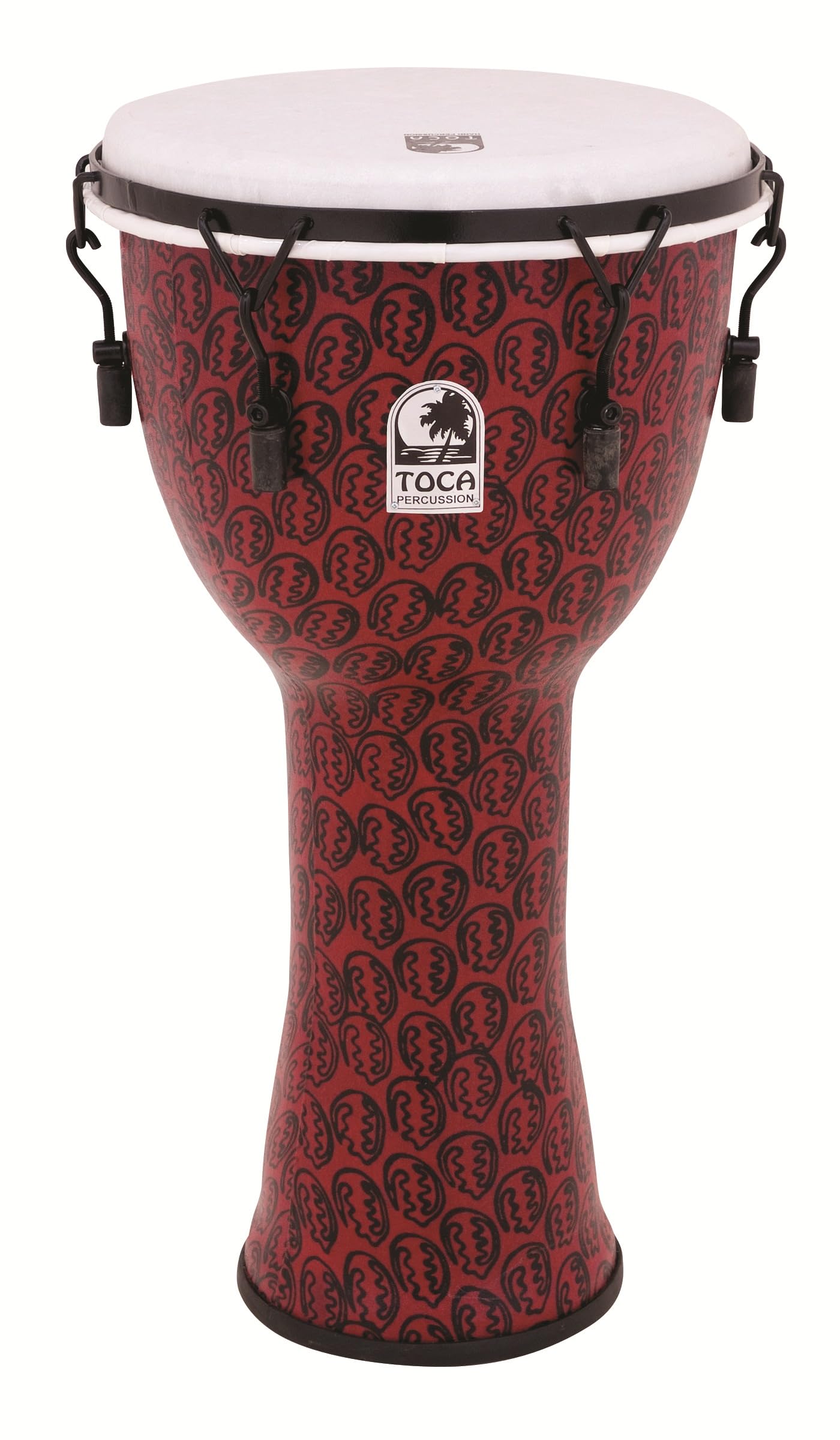 Toca TF2DM-12RM Freestyle II Mechanically Tuned 12-Inch Djembe - Red Mask Finish