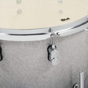 PDP By DW 7-Piece Concept Maple Shell Pack with Chrome Hardware Silver to Black Fade