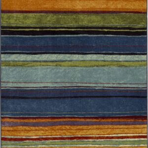 Mohawk Home Rainbow Stripe 1' 8" x 2' 10" Area Rug - Multicolor - Perfect for Living Room, Dining Room, Office