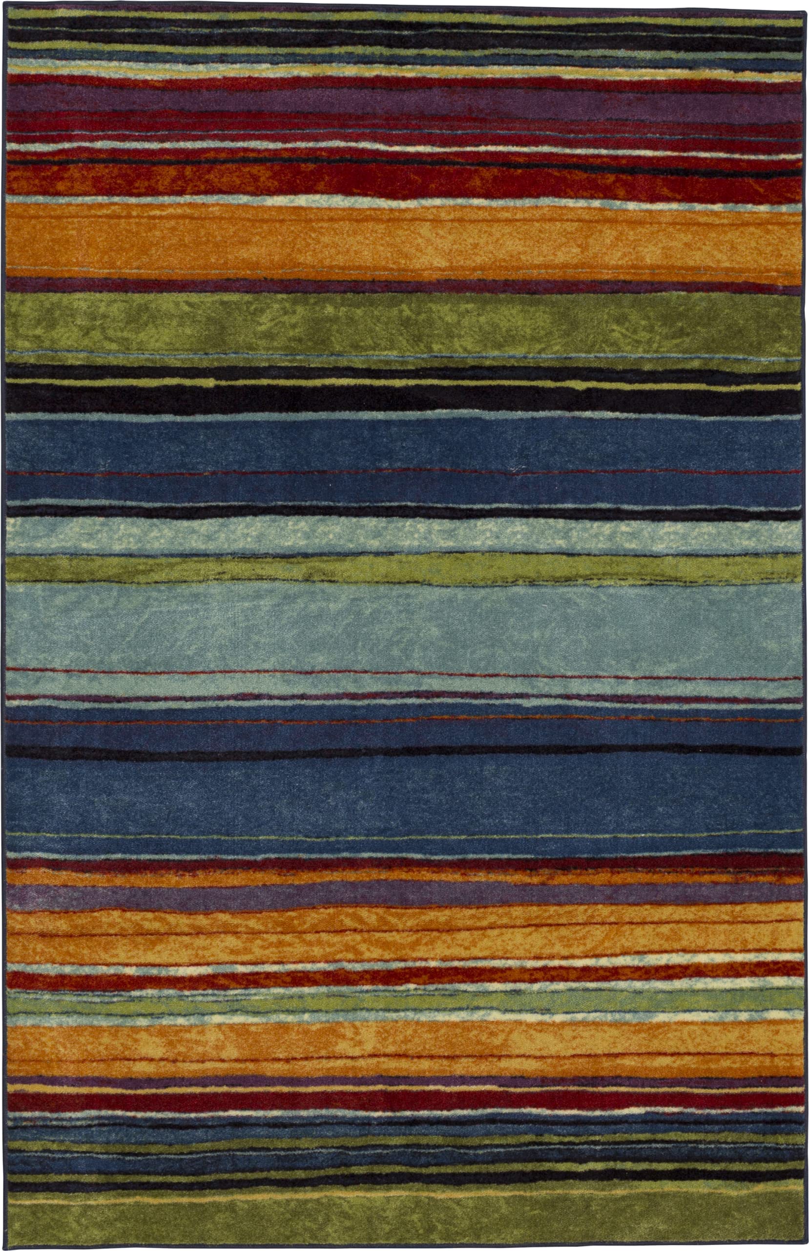 Mohawk Home Rainbow Stripe 1' 8" x 2' 10" Area Rug - Multicolor - Perfect for Living Room, Dining Room, Office