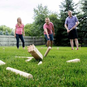 Yard Games Kubb Premium Size Outdoor Tossing Game with Carrying Case, Instructions, and Boundary Marker