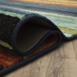 Mohawk Home Rainbow Stripe 1' 8" x 2' 10" Area Rug - Multicolor - Perfect for Living Room, Dining Room, Office