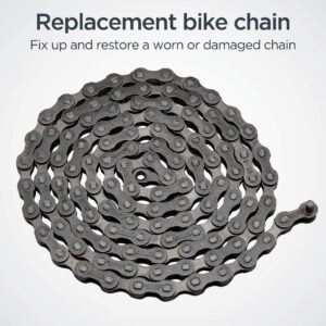 Schwinn Bike Chain, 1/2" X 3/32" Derailleur Chain, 112 Total Links, for Derailleur Bikes, Mountain Bikes, 5 to 18-Speed Bikes, Hybrid Bikes, or Comfort Bikes