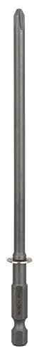 Bosch Accessories 1x PH2 Screwdriver Bit Extra Hard (for Softwood, Stainless Steel, 145 mm, 1/4'' Hex, Accessories for Screwdrivers, Drill Drivers)