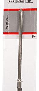 Bosch Accessories 1x PH2 Screwdriver Bit Extra Hard (for Softwood, Stainless Steel, 145 mm, 1/4'' Hex, Accessories for Screwdrivers, Drill Drivers)