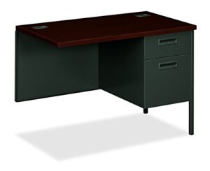 hon metro classic charcoal finish right return with 1 box/1 file drawer, 42"w, mahogany