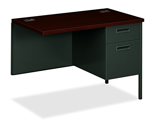 HON Metro Classic Charcoal Finish Right Return with 1 Box/1 File Drawer, 42"W, Mahogany