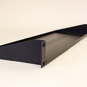 NavePoint Cantilever Server Shelf Vented Shelves Rack Mount 19 Inch 1U Black 6 Inches (150mm) deep