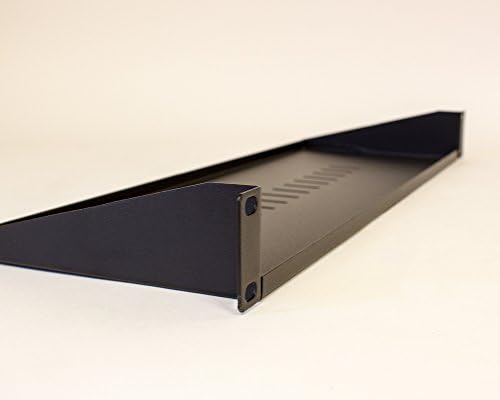 NavePoint Cantilever Server Shelf Vented Shelves Rack Mount 19 Inch 1U Black 6 Inches (150mm) deep