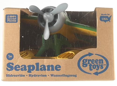 Green Toys Seaplane in Green Color - BPA Free, Phthalate Free Floatplane for Improving Pincers Grip. Toys and Games ,9 x 9.5 x 6 inches