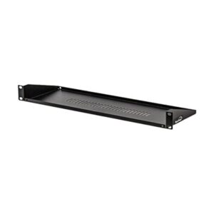 navepoint cantilever server shelf vented shelves rack mount 19 inch 1u black 6 inches (150mm) deep