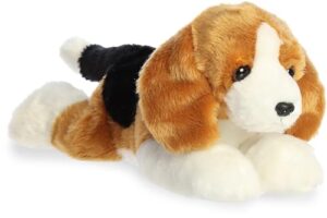 aurora® adorable flopsie™ buddy™ stuffed animal - playful ease - timeless companions - brown 12 inches