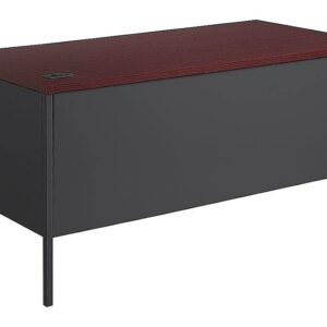 HON 60" Metro Series Classic Double Pedestal Desk, in Mahogany/Charcoal (HP3262)