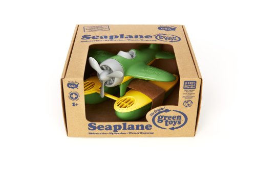 Green Toys Seaplane in Green Color - BPA Free, Phthalate Free Floatplane for Improving Pincers Grip. Toys and Games ,9 x 9.5 x 6 inches