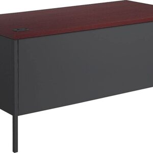 HON 60" Metro Series Classic Double Pedestal Desk, in Mahogany/Charcoal (HP3262)